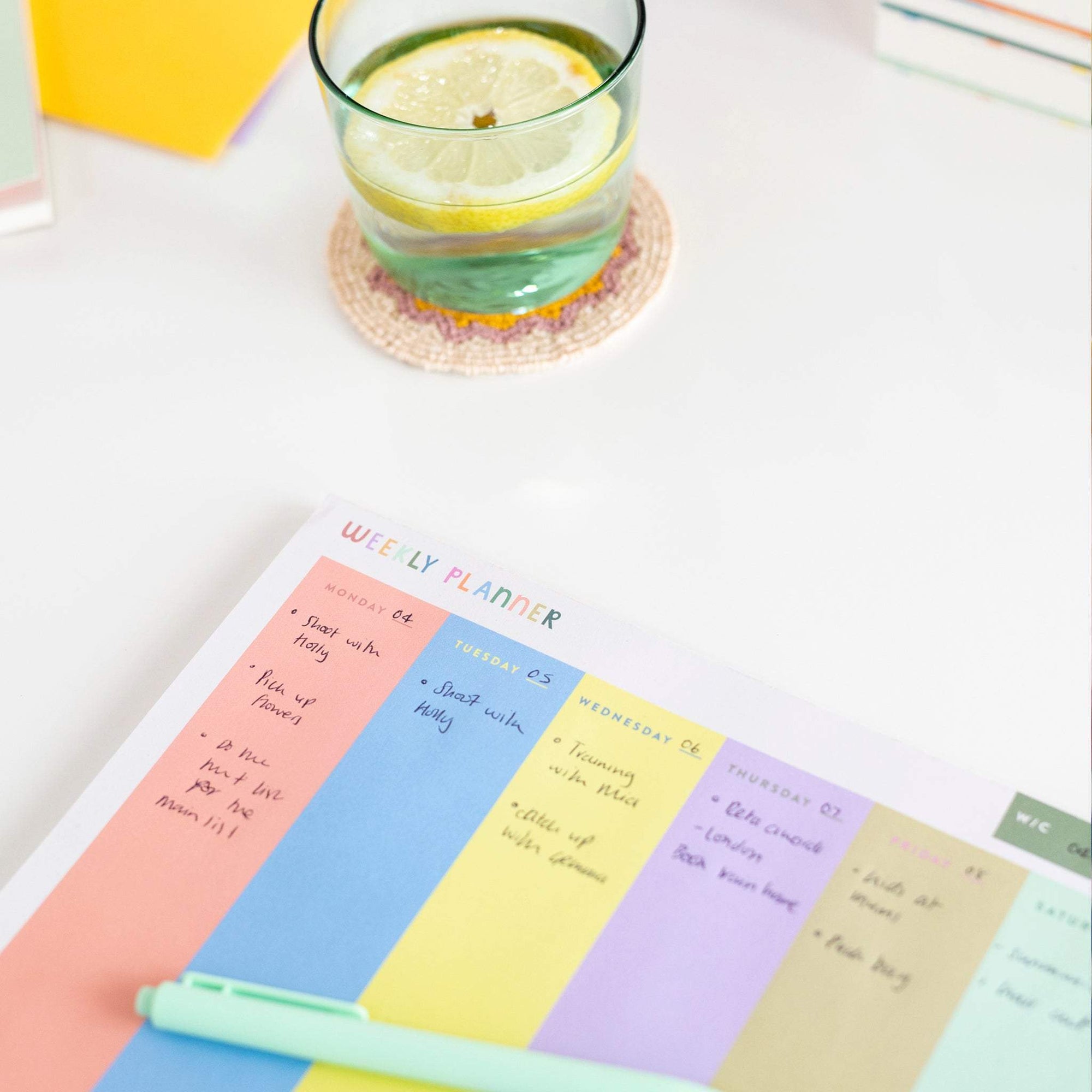 Rainbow Weekly Planner – Raspberry Blossom